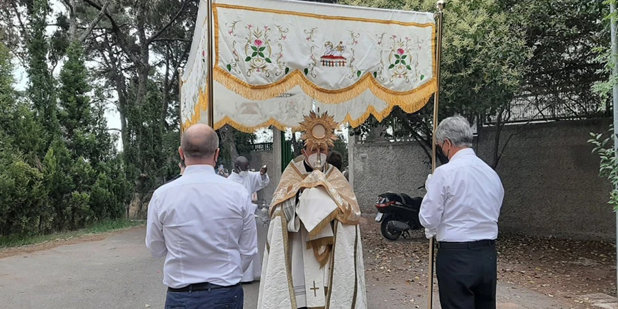 Este es el precioso palio que religiosa vietnamita bordó para parroquia ...