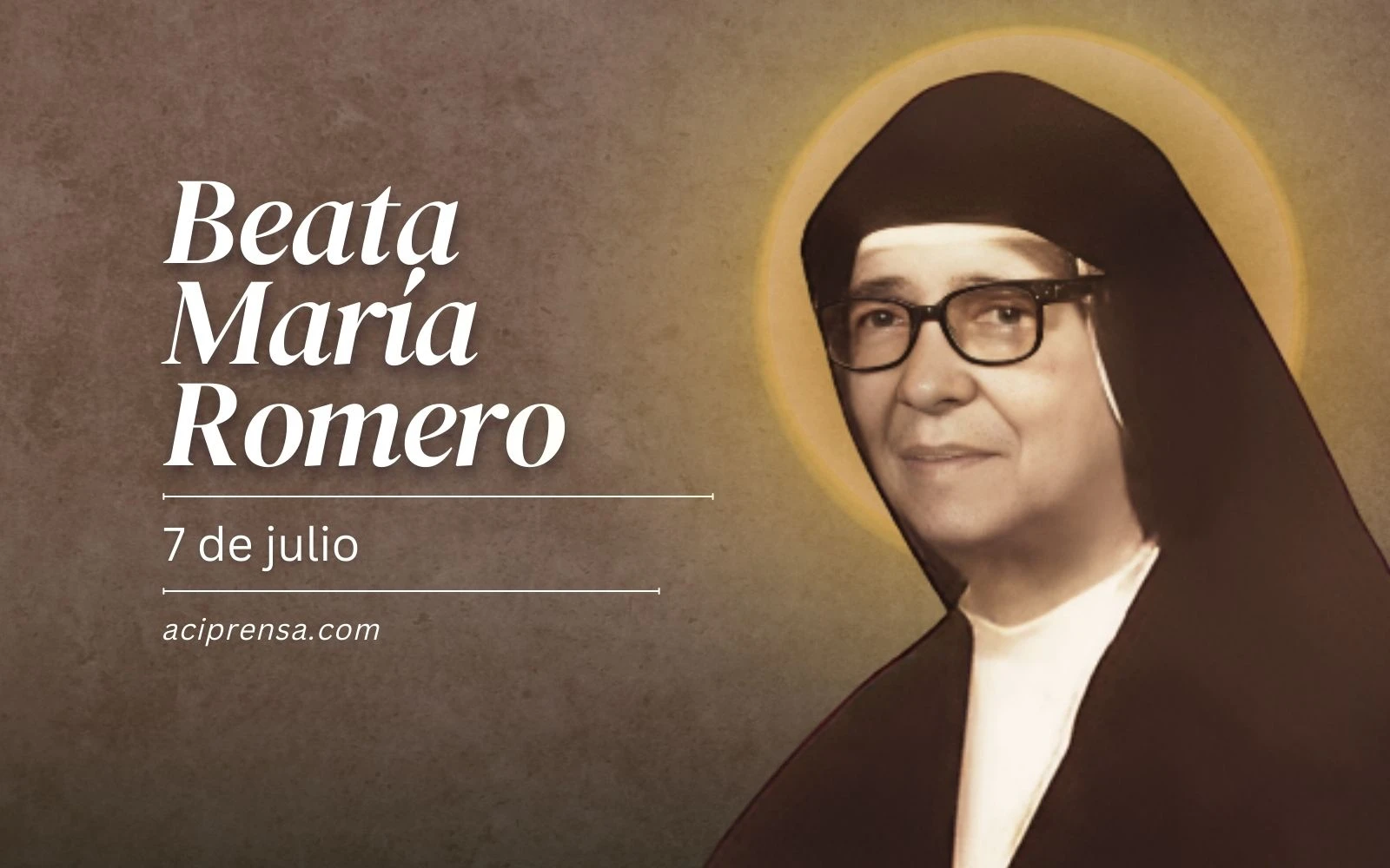 Santo del día 7 de julio: Beata María Romero. Santoral católico | ACI ...