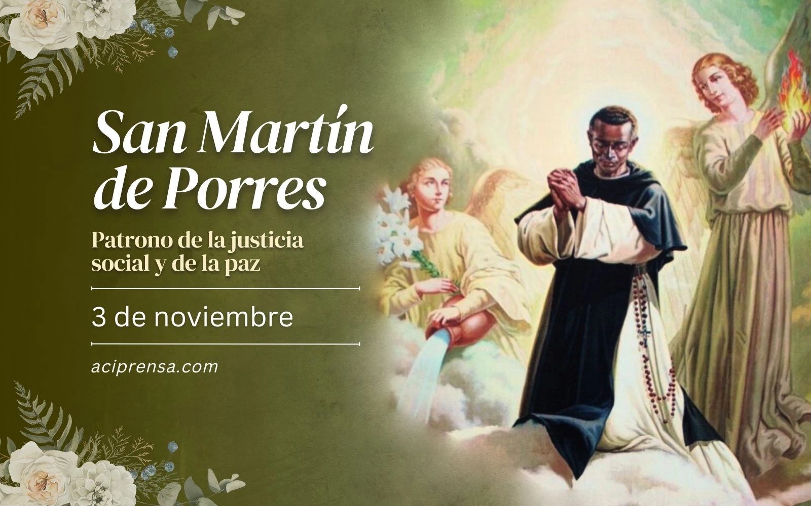 Santo del día 3 de noviembre: San Martín de Porres. Santoral católico ...